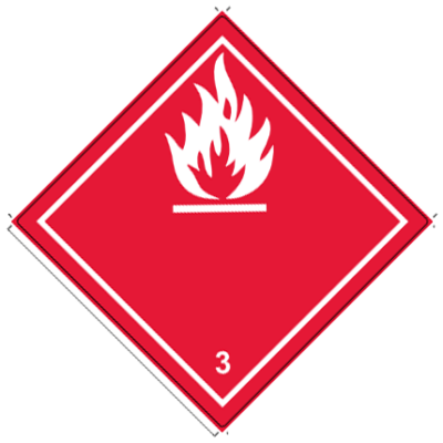 DG LABEL : CLASS 3(10 PCS.) – DG-Packaging